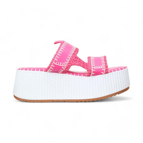 LOVE RIO | Shoes | New Love Rio Womens Gillie Slide Sandals In Pink ...